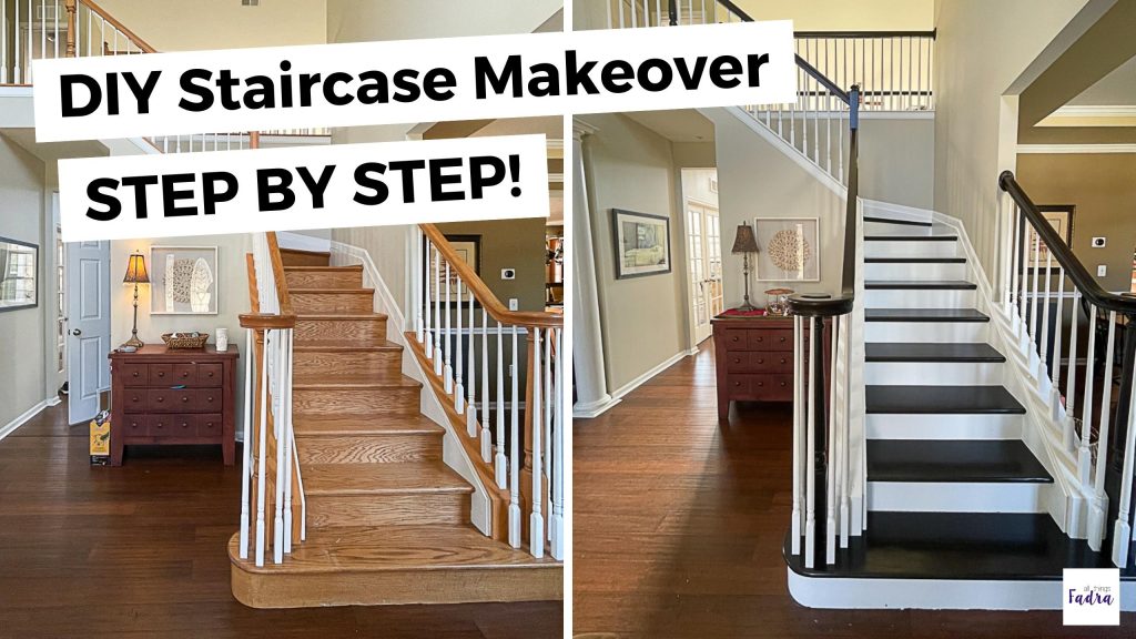 DIY Staircase Makeover Step By Step • All Things Fadra